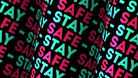 Stay Safe Kinetic Animation Text Backgro... | Stock Video | Pond5