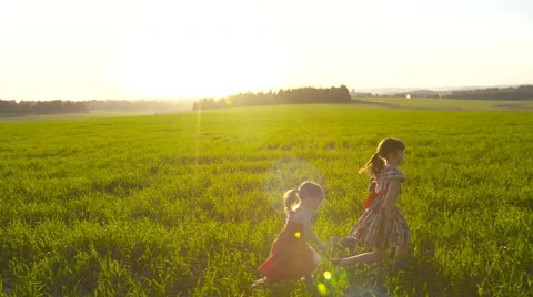 Kids Running In Field Stock Videos – Royalty-Free HD & 4K Videos