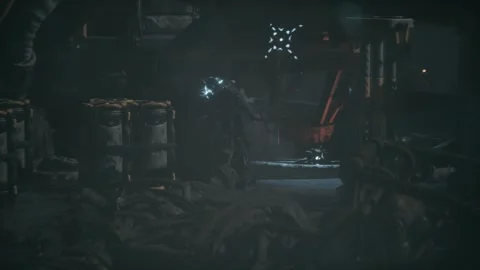 The stealth soldier stabs the robot with... | Stock Video | Pond5