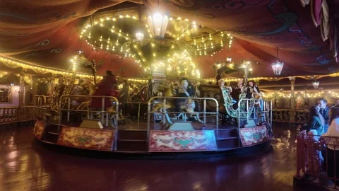 The Steam Carousel in the Efteling amuse... | Stock Video | Pond5
