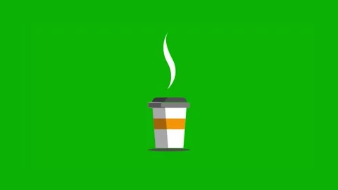 Steam from coffee cup animation. Aroma b... | Stock Video | Pond5
