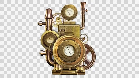 Steam engine with animated elements | Stock Video | Pond5
