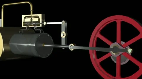 Steam Engine Animation loop HD | Stock Video | Pond5