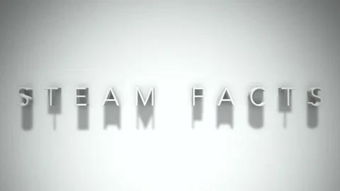 steam facts 3D title animation with shad... | Stock Video | Pond5