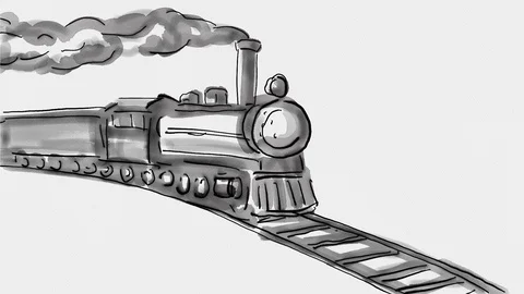 Locomotive Animation Stock Footage ~ Royalty Free Stock Videos | Pond5