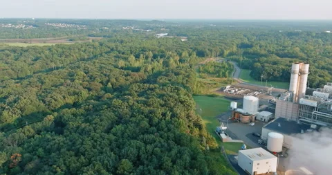 Steam is released into the atmosphere by... | Stock Video | Pond5