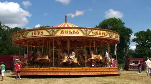 Steam Roundabout Carousel Roundabouts | Stock Video | Pond5