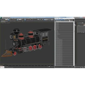Steam Train Locomotive 3 3D Model ~ 3D Model #90622240