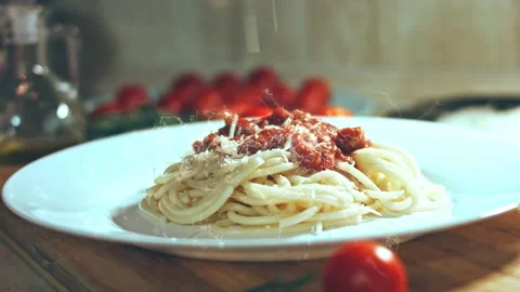 Steam transformation effect of Spaghetti... | Stock Video | Pond5