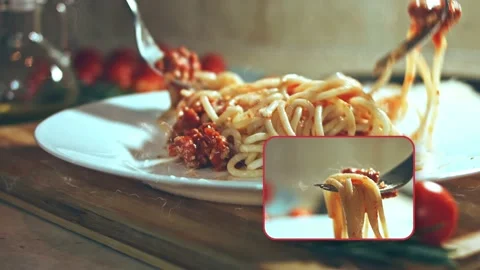 Steam transformation effect of Spaghetti... | Stock Video | Pond5