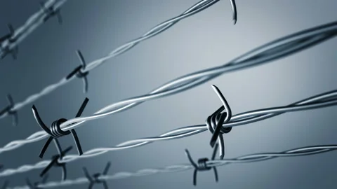 Steel barbed wire moving animation | Stock Video | Pond5