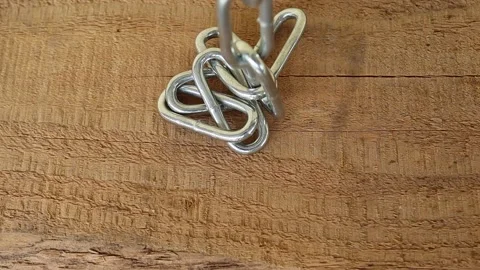 Steel chain falling down from top to bot... | Stock Video | Pond5