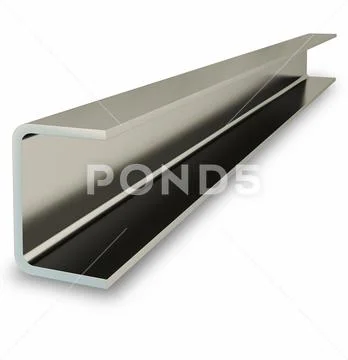Steel channel beam isolated on white background Illustration #167217528