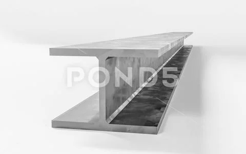 Steel girder beam isolated on white background 3d render illustration ...