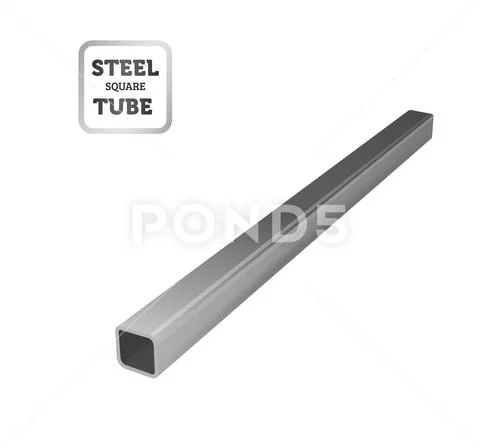 Steel square tube. Metalwork logo. Vector illustration ~ Clip Art #96193027