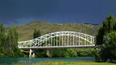 Steel truss arch Alexandra bridge on Clu... | Stock Video | Pond5