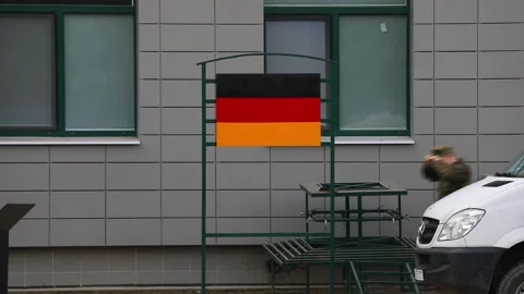 Steinmeier and Nauseda visit Rukla base ... | Stock Video | Pond5