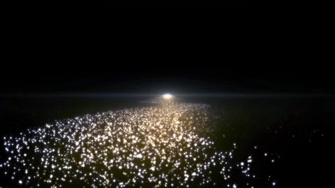 Stellar Pathway Golden Black background | Stock Video | Pond5