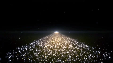 Stellar Pathway Golden Line with Particl... | Stock Video | Pond5