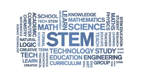 STEM animated word cloud,animation text ... | Stock Video | Pond5