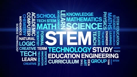 STEM animated word cloud,animation text ... | Stock Video | Pond5