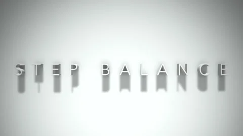 step balance 3D title animation white te... | Stock Video | Pond5