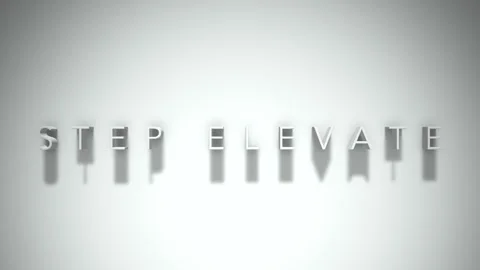 step elevate 3D title animation white te... | Stock Video | Pond5