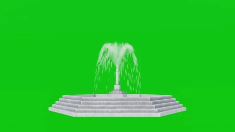 Step Fountain with Water Splashing on Gr... | Stock Video | Pond5