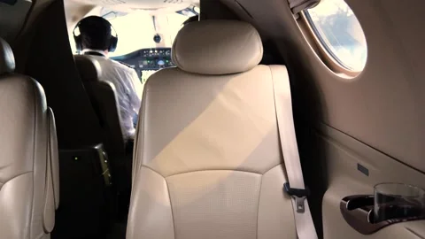 step inside luxurious private jet interi... | Stock Video | Pond5