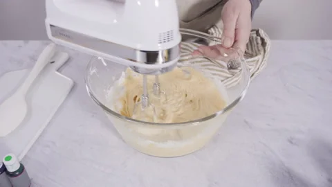 Step by step. Mixing ingredient in a mix... | Stock Video | Pond5