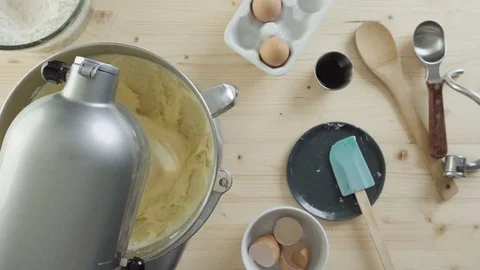 Step by step. Preparing sugar cookie dou... | Stock Video | Pond5