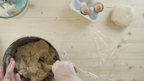 Step by step. Preparing sugar cookie dou... | Stock Video | Pond5
