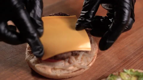 a step-by-step process of making a burge... | Stock Video | Pond5