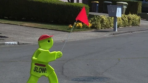 STEP2 KID ALERT SPEED LIMIT SAFETY SIGN | Stock Video | Pond5