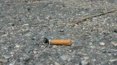stepping-on-smoking-cigarette | Stock Video | Pond5