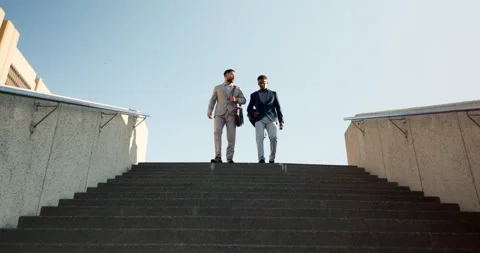 Steps, walking or business people shakin... | Stock Video | Pond5