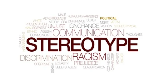 Stereotype animated word cloud, text des... | Stock Video | Pond5