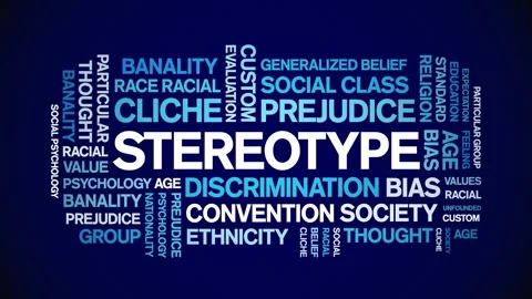 Stereotype animated word cloud,animation... | Stock Video | Pond5