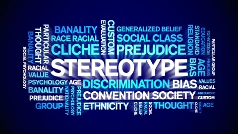 Stereotype animated word cloud,animation... | Stock Video | Pond5