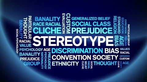 Stereotype animated word cloud,animation... | Stock Video | Pond5