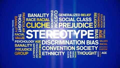 Stereotype animated word cloud,animation... | Stock Video | Pond5