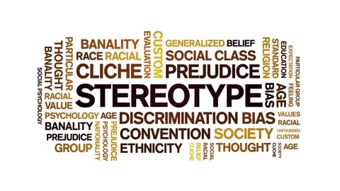 Stereotype animated word cloud,animation... | Stock Video | Pond5
