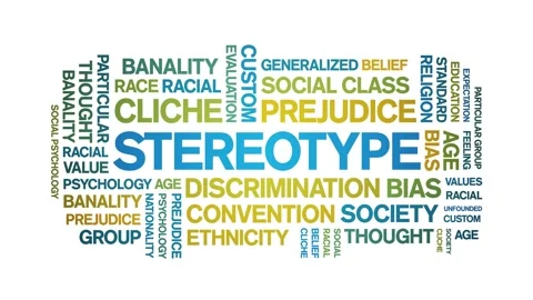 Stereotype animated word cloud,animation... | Stock Video | Pond5