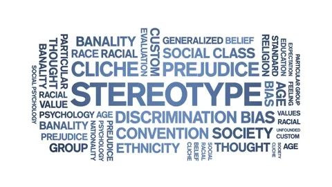 Stereotype animated word cloud,animation... | Stock Video | Pond5