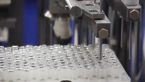 Sterile ready-to-fill syringes, staked n... | Stock Video | Pond5