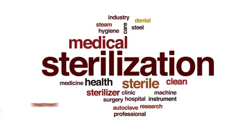 Sterilization animated word cloud, text ... | Stock Video | Pond5