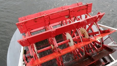 Sternwheel Paddle Boat Wheel on Steambo... | Stock Video | Pond5