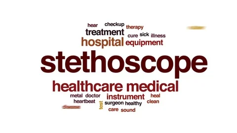 Stethoscope animated word cloud, text de... | Stock Video | Pond5