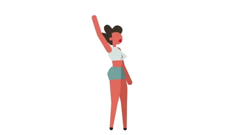 Stick Figure Color Pictogram Woman Girl ... | Stock Video | Pond5