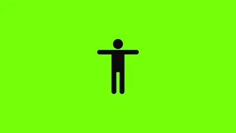 Stick figure stickman icon animation | Stock Video | Pond5